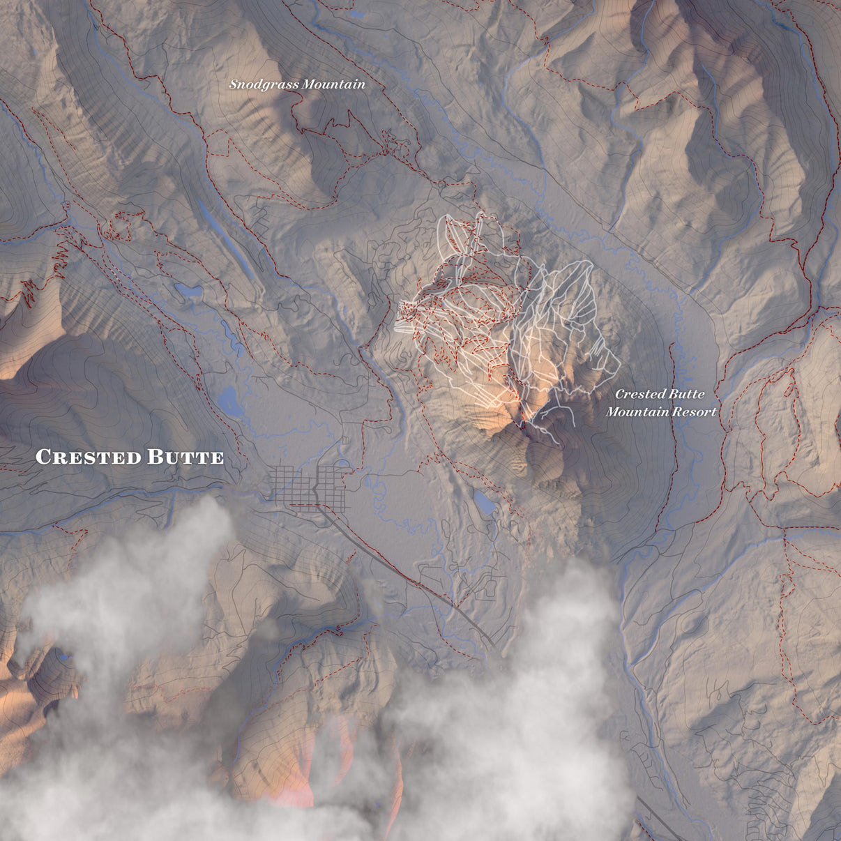 Crested Butte Aspen Topographic Map Print | Nifty Mapworks
