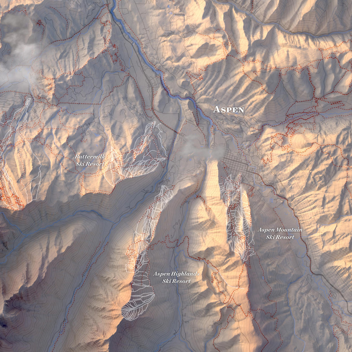 Crested Butte Aspen Topographic Map Print | Nifty Mapworks