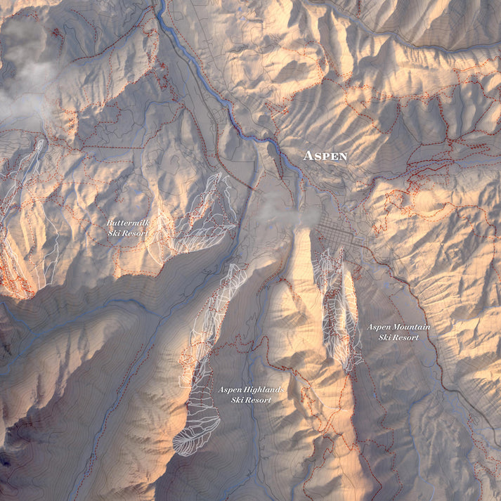 Crested Butte Aspen Topographic Map Print | Nifty Mapworks