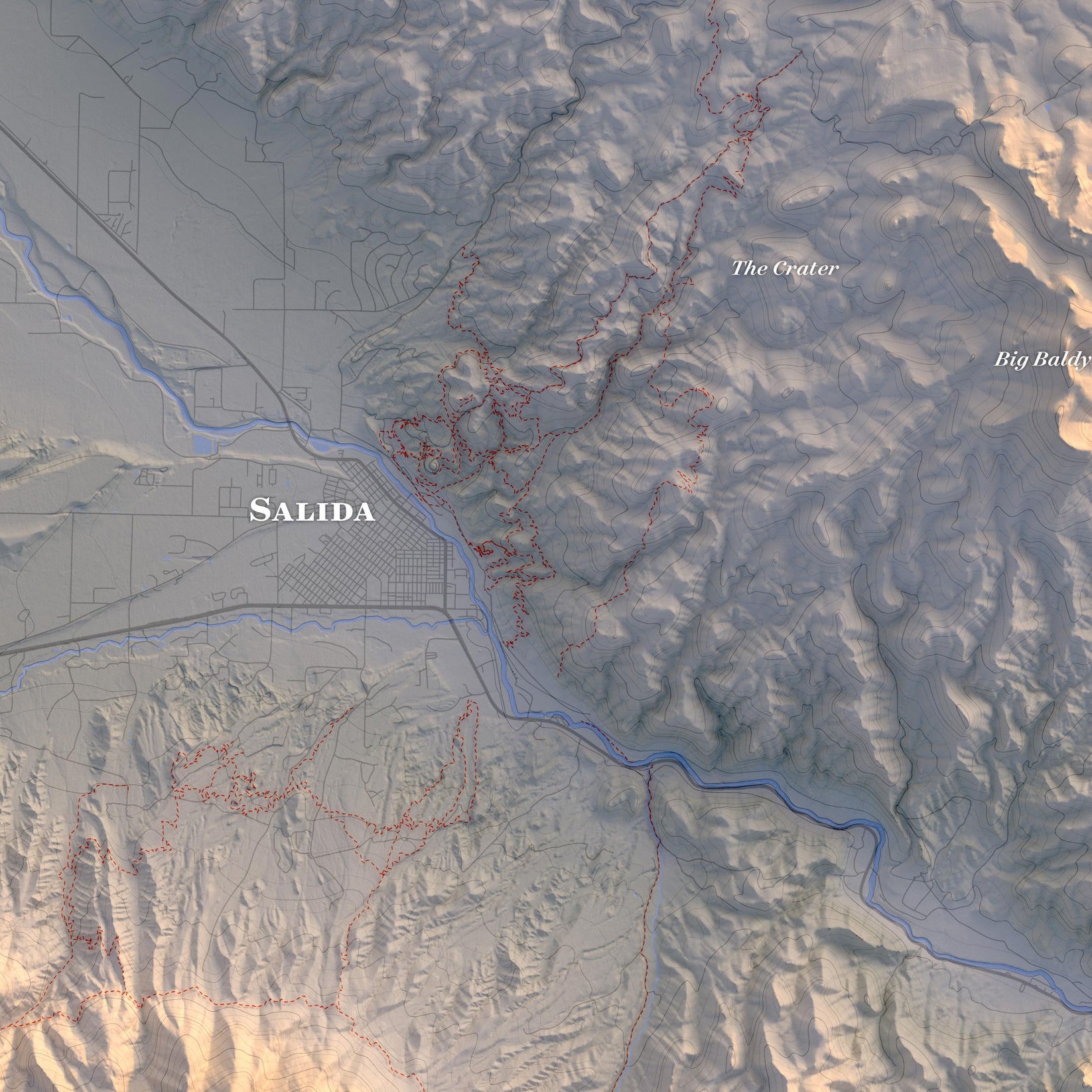 Salida Colorado Topographic Map Print | Nifty Mapworks