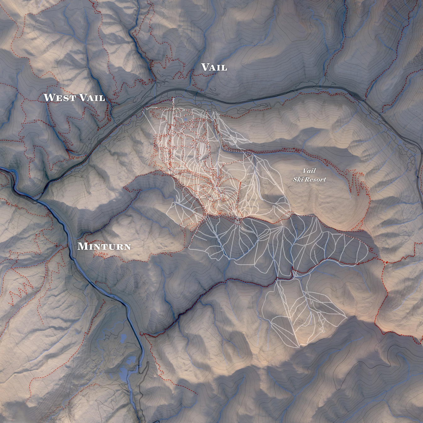 Vail & Breckenridge Region - Art Map – Nifty Mapworks