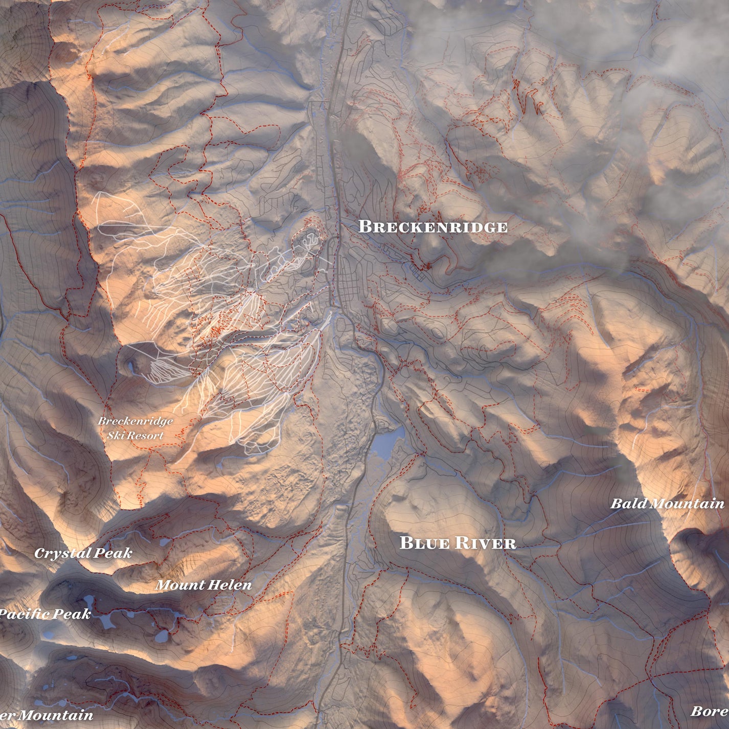 Vail Breckenridge Topographic Map Print | Nifty Mapworks